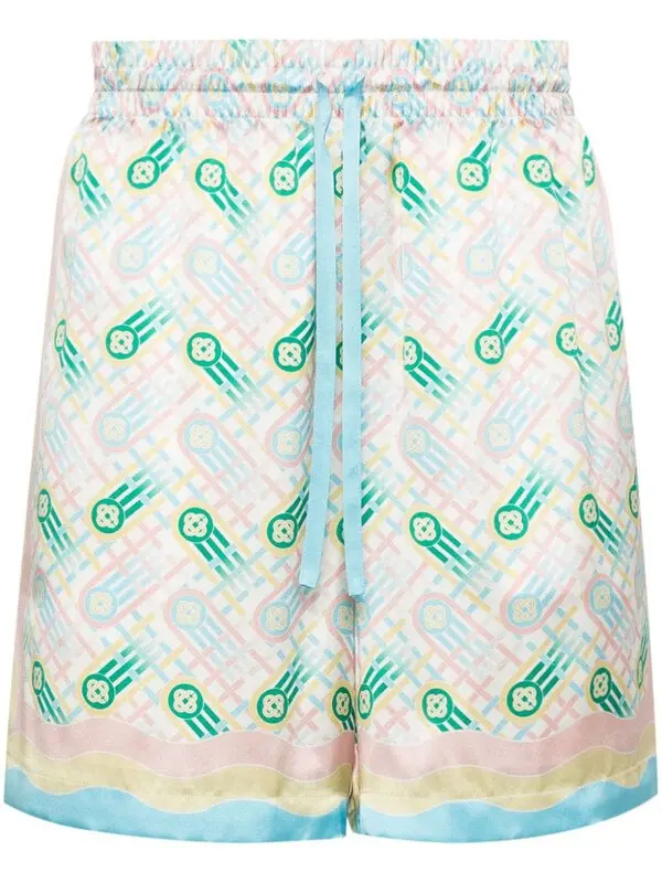 Casablanca Ping Pong Silk Shorts
