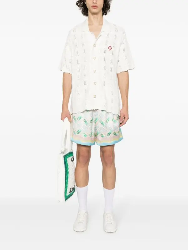 Casablanca Ping Pong Silk Shorts