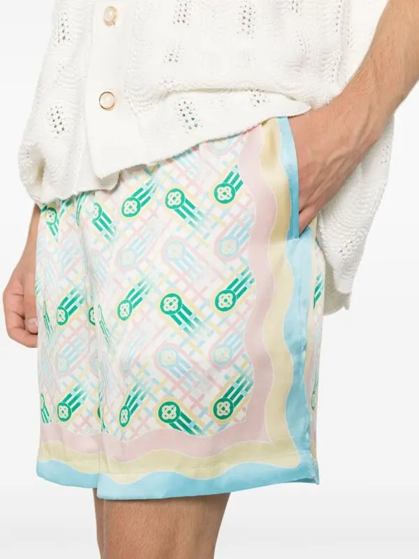 Casablanca Ping Pong Silk Shorts