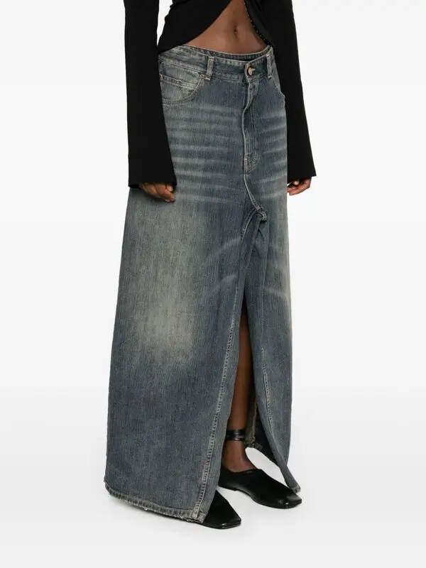 Balenciaga Apron Denim Skirt - Blue | Editorialist