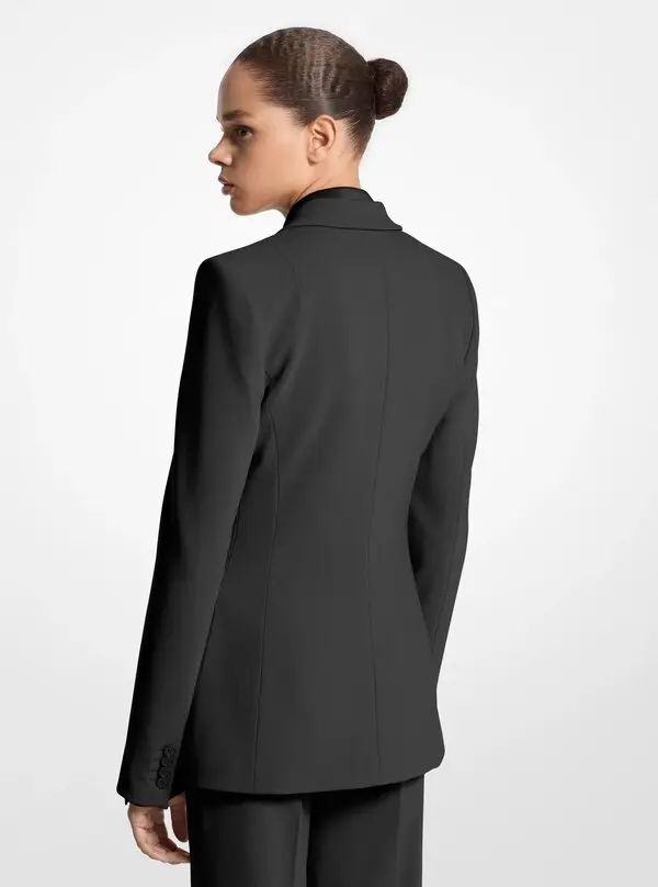 Michael Kors Georgina Stretch Crepe Blazer In Size By