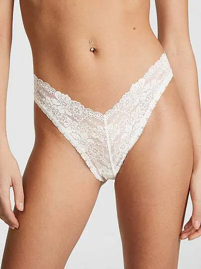 Pink Wink™ V-front Brazilian Panty - White,ivory