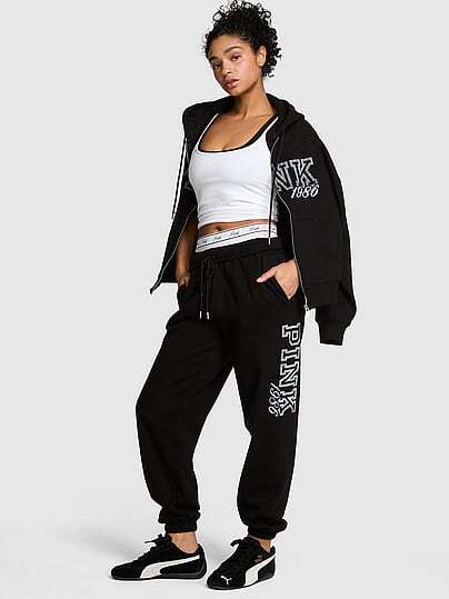 Pink Campus Fleece™ Sweatpants - Black