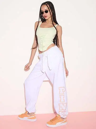 Pink Campus Fleece™ Sweatpants - White,ivory