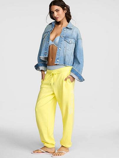 Pink Campus Fleece™ Sweatpants - Yellow