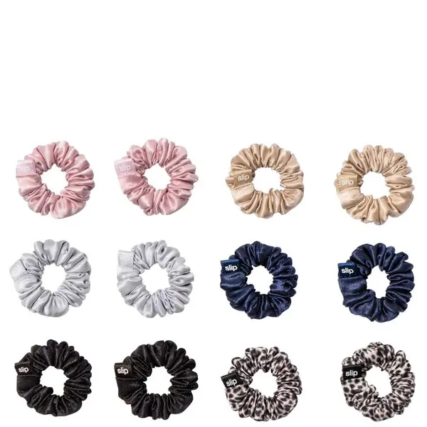 Slip Silk Minnie Scrunchies, 12-piece Set