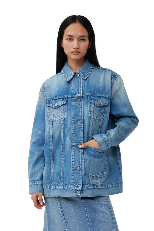 GANNI Tint Oversized Denim Jacket