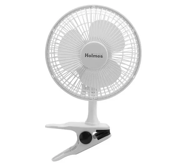 HOLMES 6 Inch Clip/table Personal Fan In White