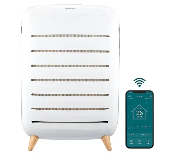 HOMEDICS C500 Xl Room Smart Air Purifier With V Oice Assistant - One-color