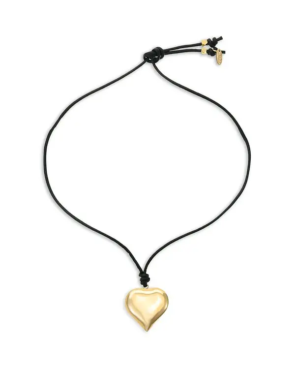 Ettika Heart Pendant Necklace - Gold/black