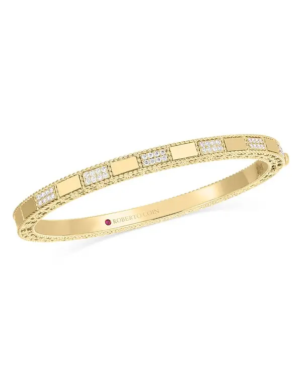 Roberto Coin 18k Yellow Diamond Bangle Bracelet - Gold