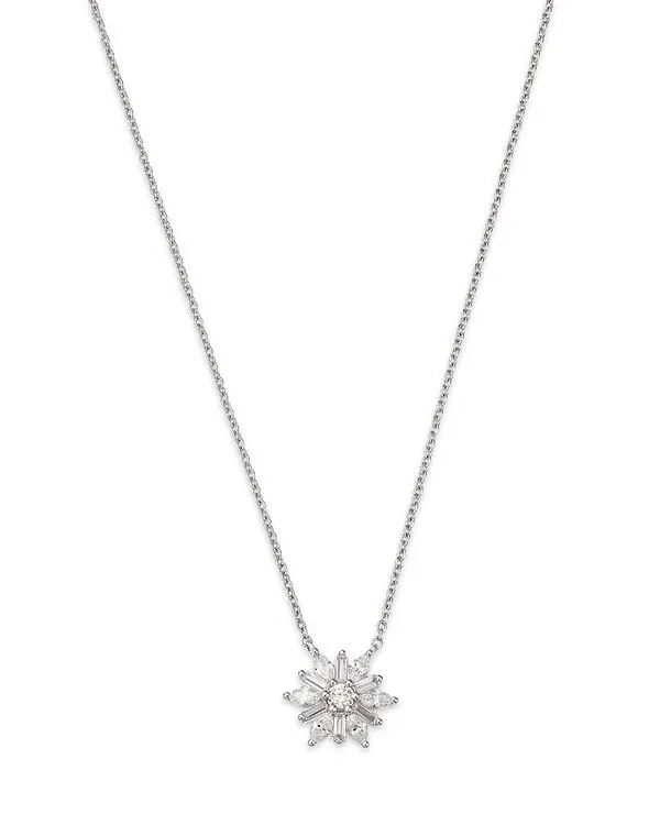 Bloomingdale'S Diamond Starburst Pendant Necklace - White