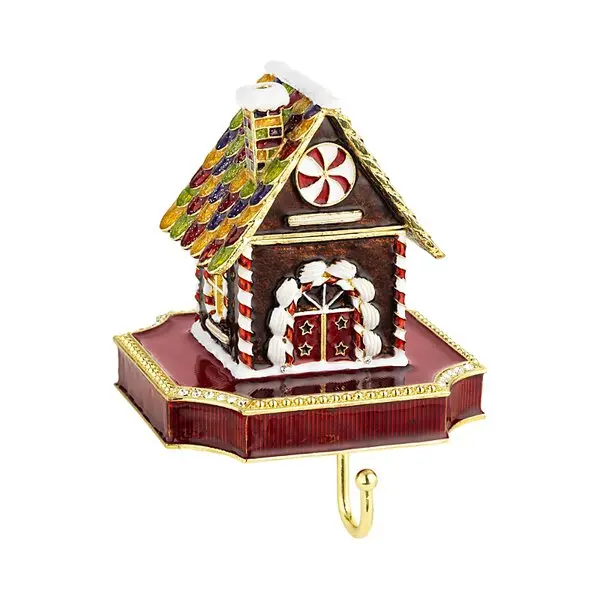 OLIVIA RIEGEL House Pewter Stocking Holder - Gingerbread