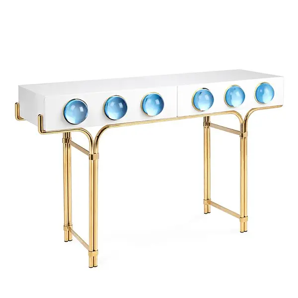Jonathan Adler Globo Console Table - White Gloss