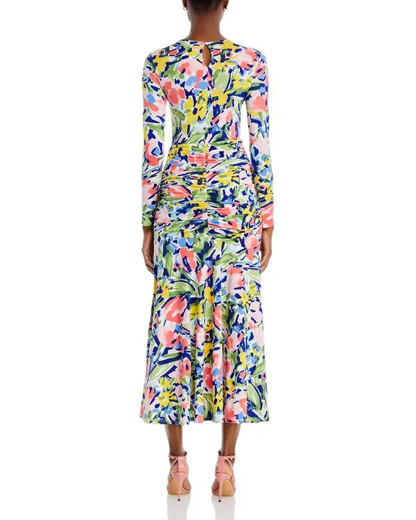 Aqua High Slit Maxi Dress