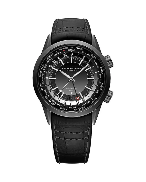 RAYMOND WEIL Freelancer Gmt Worldtimer Watch - Black