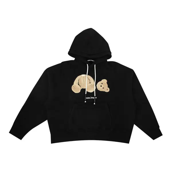 Palm Angels Bear Motif Hoodie - Black