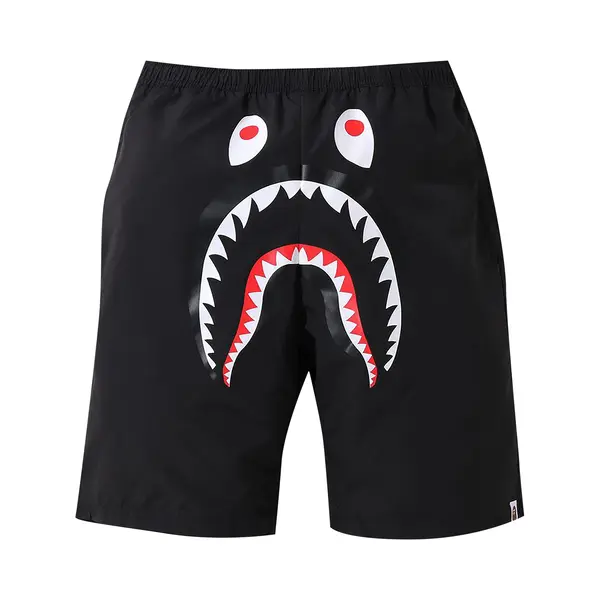 A BATHING APE Shark Beach Shorts - Black