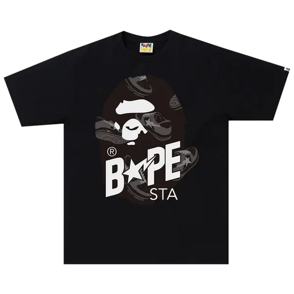 A BATHING APE Random Sta Ape Head Relaxed Tee - Black