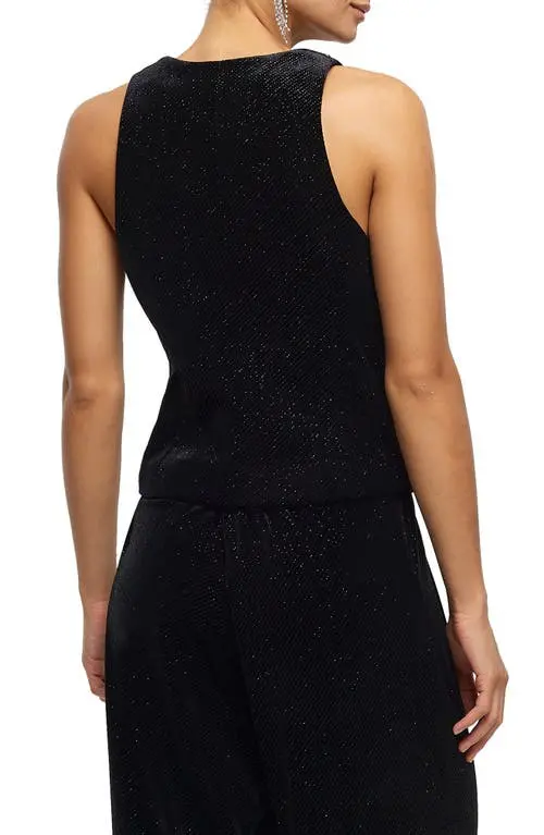 RIVER ISLAND Sparkle Button Front Waistcoat