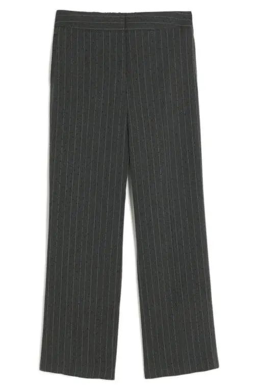 RIVER ISLAND Diamante Pinstripe Straight Leg Trousers