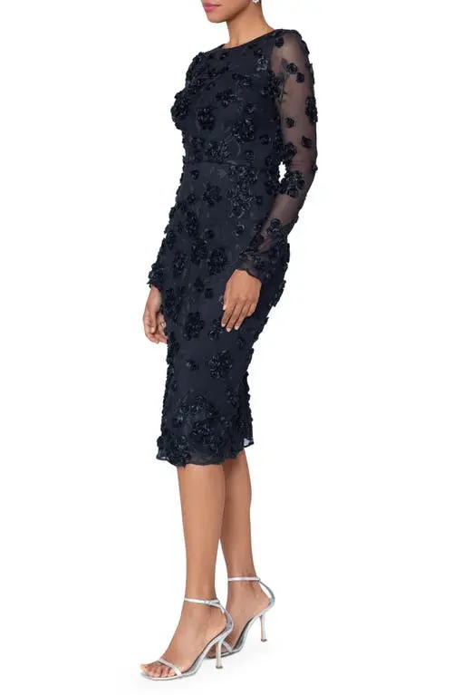soutache lace cocktail dress Petite Mel Soutache & Scuba Crepe Dress