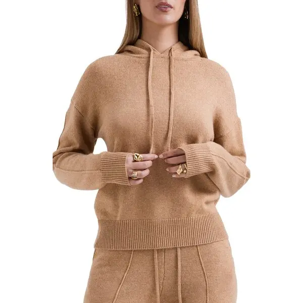 House Of Cb Jionni Hoodie Sweater - Camel