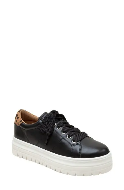 Linea Paolo Jill Platform Sneakers - Black/cognac-black