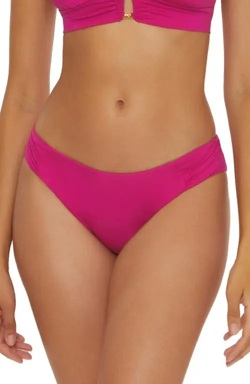 Trina Turk Monaco Side Tab Hipster Bikini Bottoms - Sangria