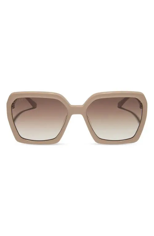 DIFF Sloane 54mm Square Sunglasses - Brown Gradient