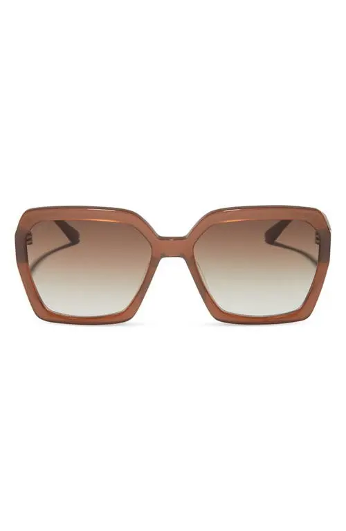 DIFF Sloane 54mm Square Sunglasses - Cafe Ole / Brown