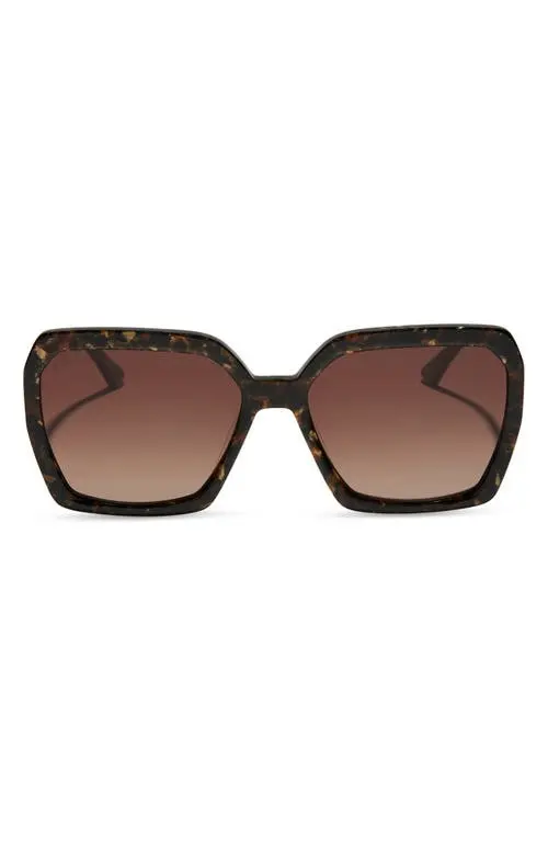 DIFF Sloane 54mm Square Sunglasses - Glitter Tortoise/brown