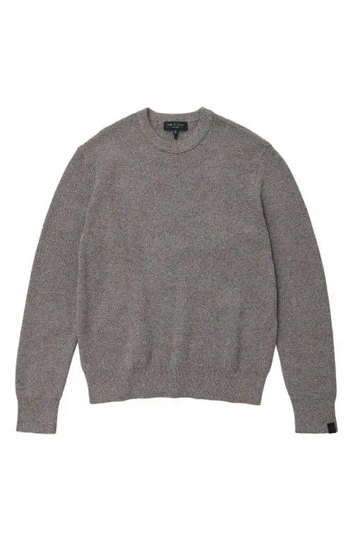 Rag & Bone Dexter Marled Organic Cotton Blend Sweater - Grey