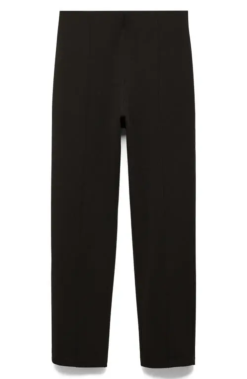 Mango High-waist Skinny Trousers - Black