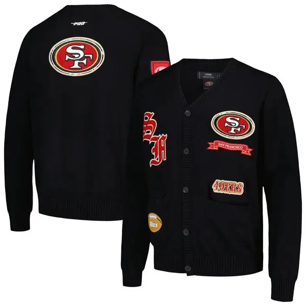 PRO STANDARD San Francisco 49ers Prep Button-up Cardigan Sweater