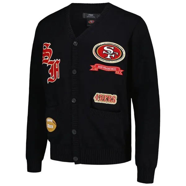 PRO STANDARD San Francisco 49ers Prep Button-up Cardigan Sweater