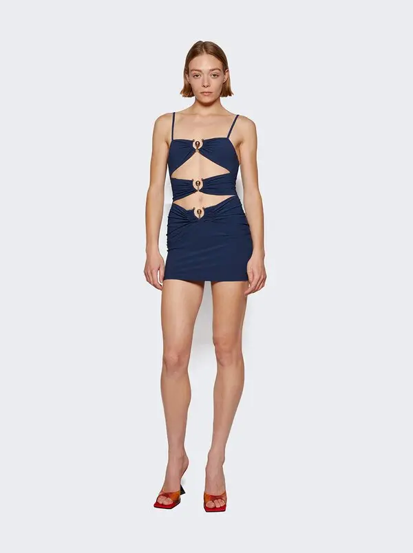 Christopher Esber Pierced Orbit Mini Dress