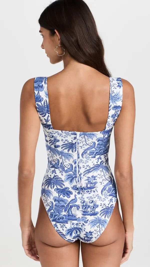 Staud Adelaide One-piece - Blue Toile