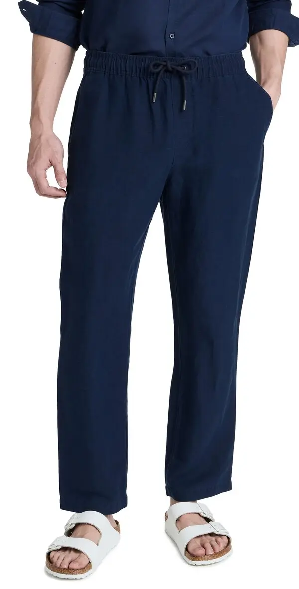 Onia Air Linen Pull-on Pants - Deep Navy