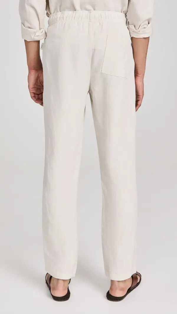 Onia Air Linen Pull-on Pants - Stone