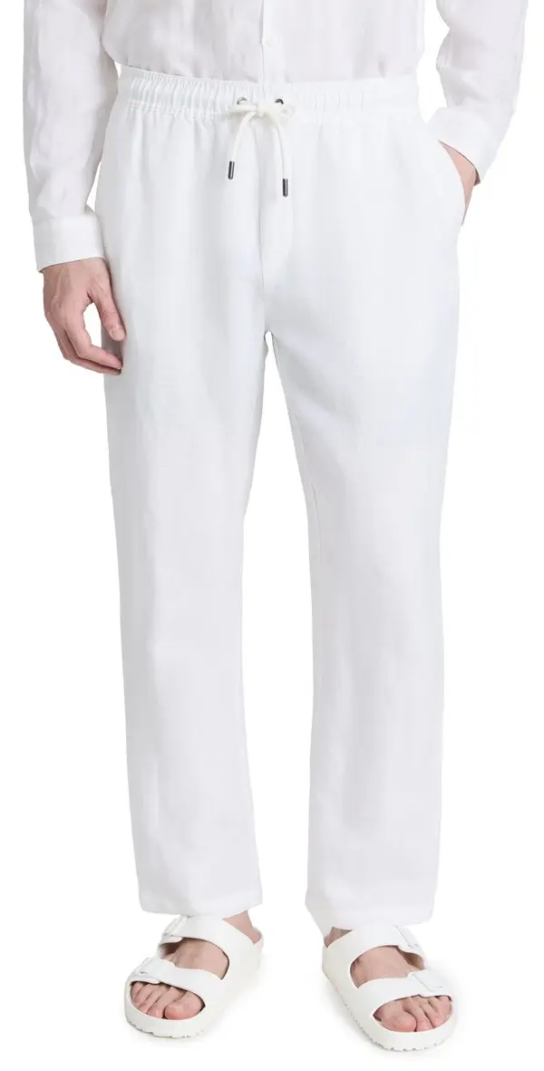 Onia Air Linen Pull-on Pants - White