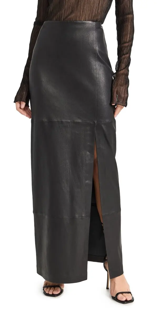 Rag & Bone Ilana Stretch Leather Skirt