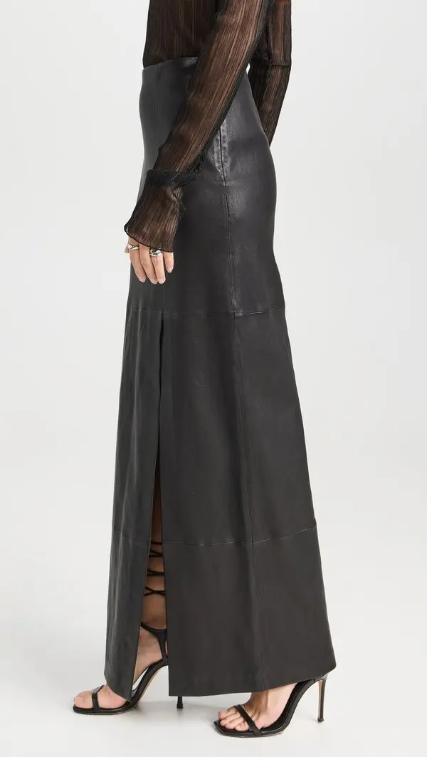 Rag & Bone Ilana Stretch Leather Skirt