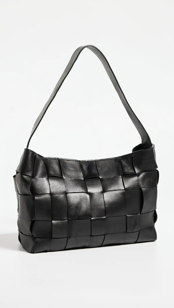 ST. AGNI Woven Mini Tote - Black