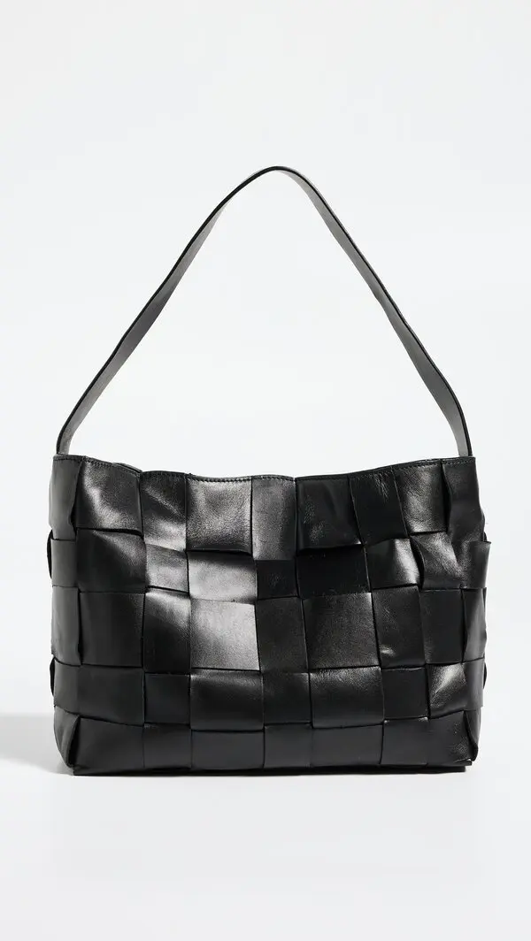 ST. AGNI Woven Mini Tote - Black