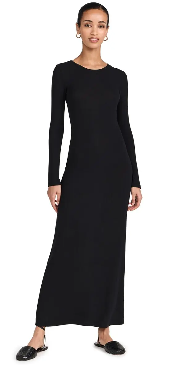 LESET Lauren Long Sleeve Maxi Dress