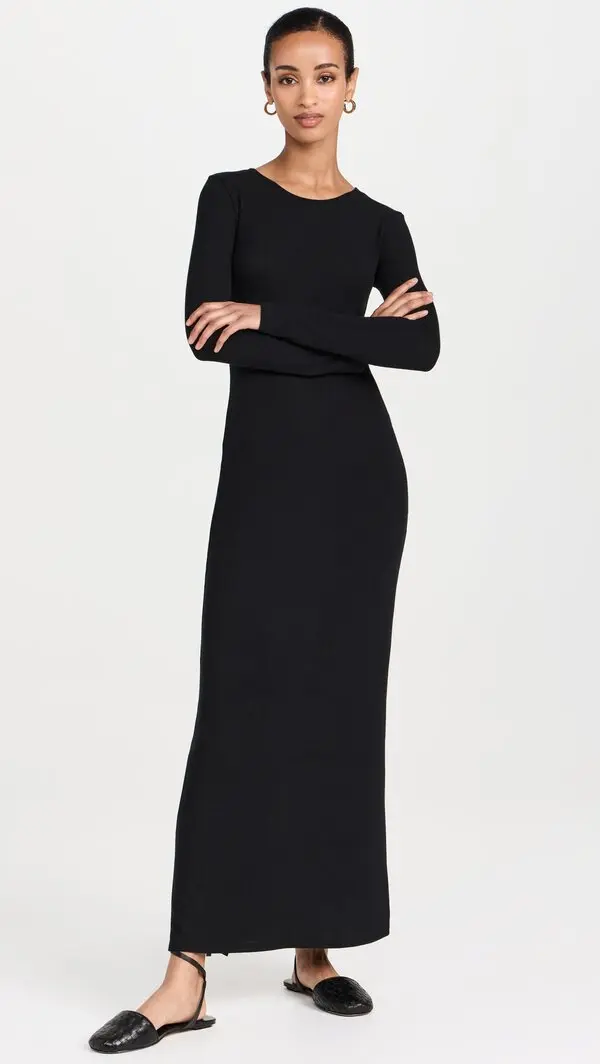 LESET Lauren Long Sleeve Maxi Dress
