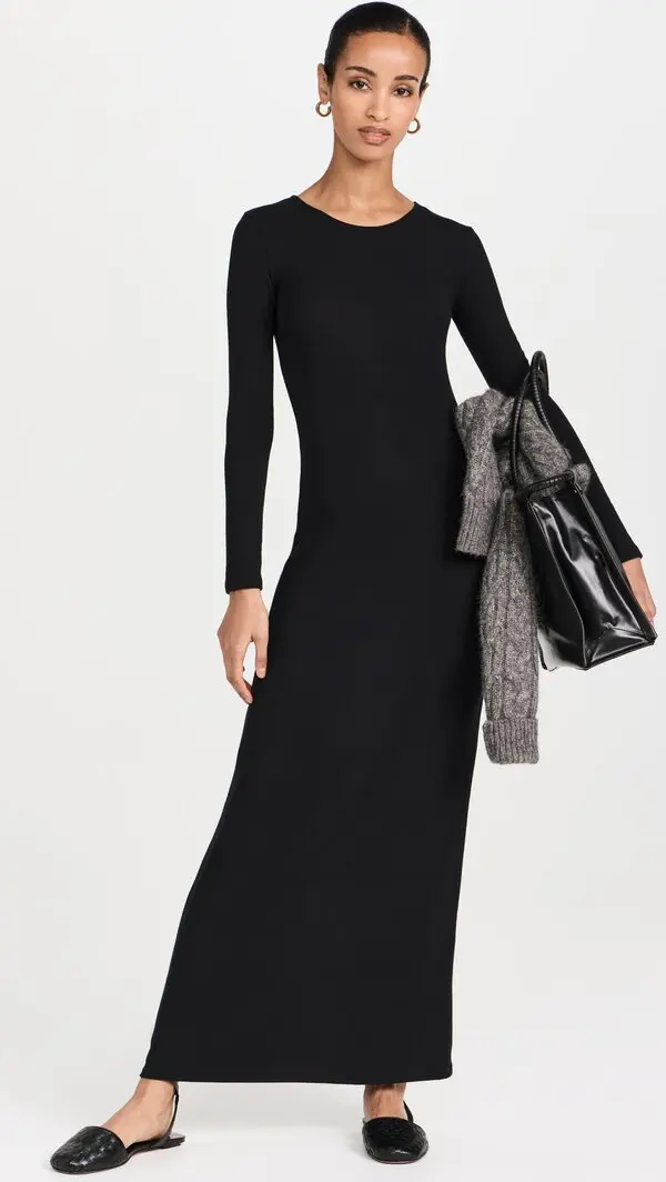 LESET Lauren Long Sleeve Maxi Dress