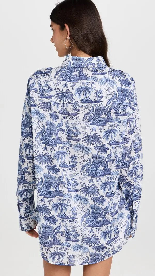 Staud Colton Toile Print Shirt