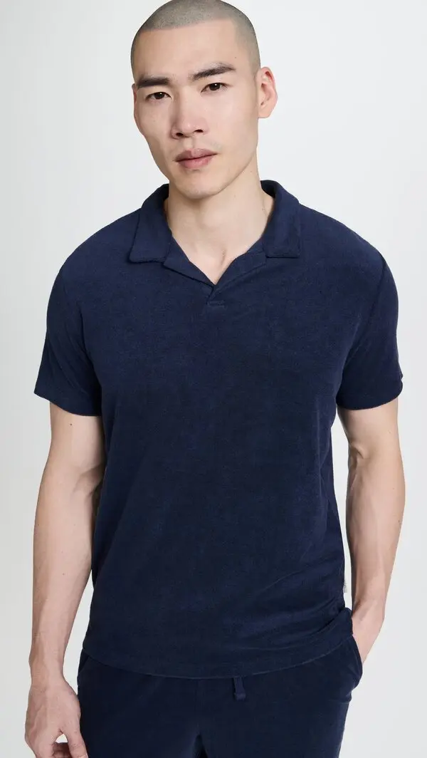 Onia Towel Terry Johnny Collar Polo